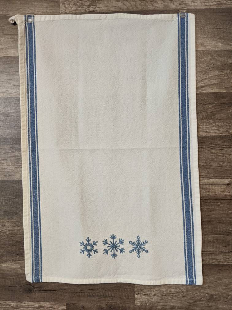 Winter Towels, Let It Snow, Snowflake, Snowman, Sled, Embroidered ...