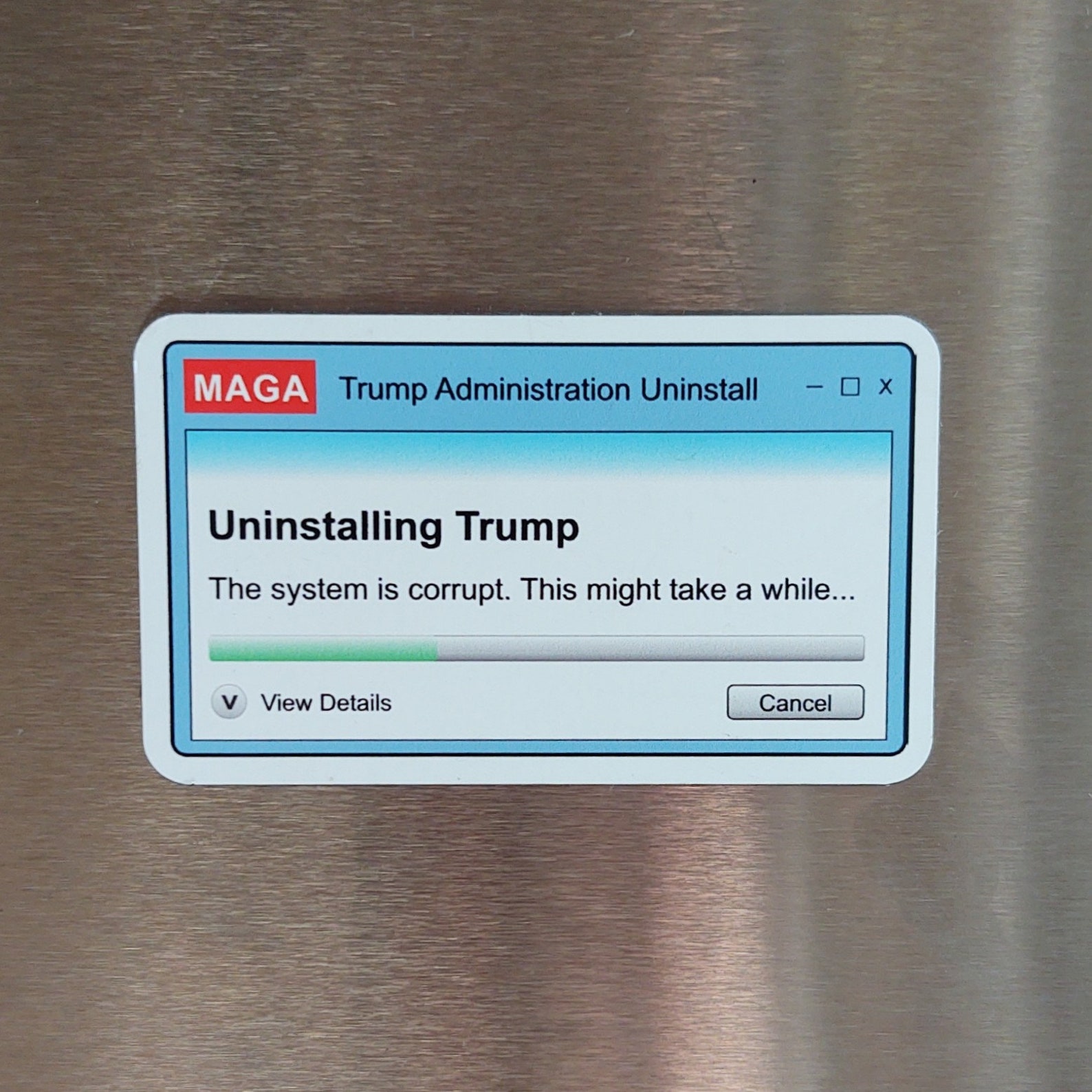 Uninstalling Trump Magnet: Anti-trump Political Fridge Decal - Arrest ...