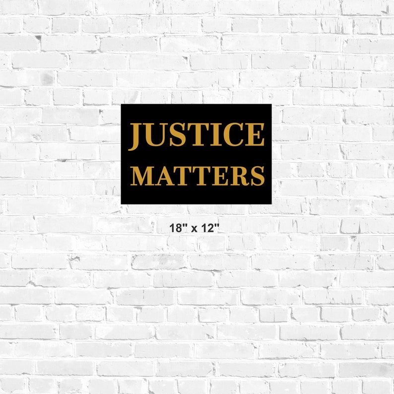 Justice Matters PRINTABLE Poster Team Justice Downloadable - Etsy