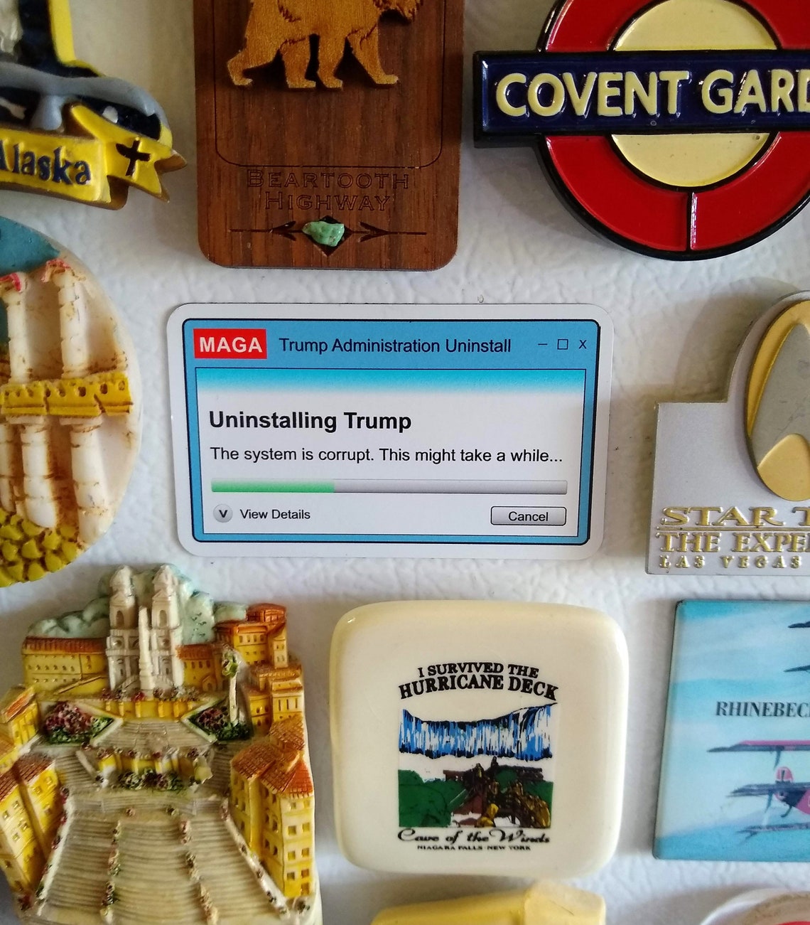 Uninstalling Trump Magnet: Anti-trump Political Fridge Decal - Arrest ...