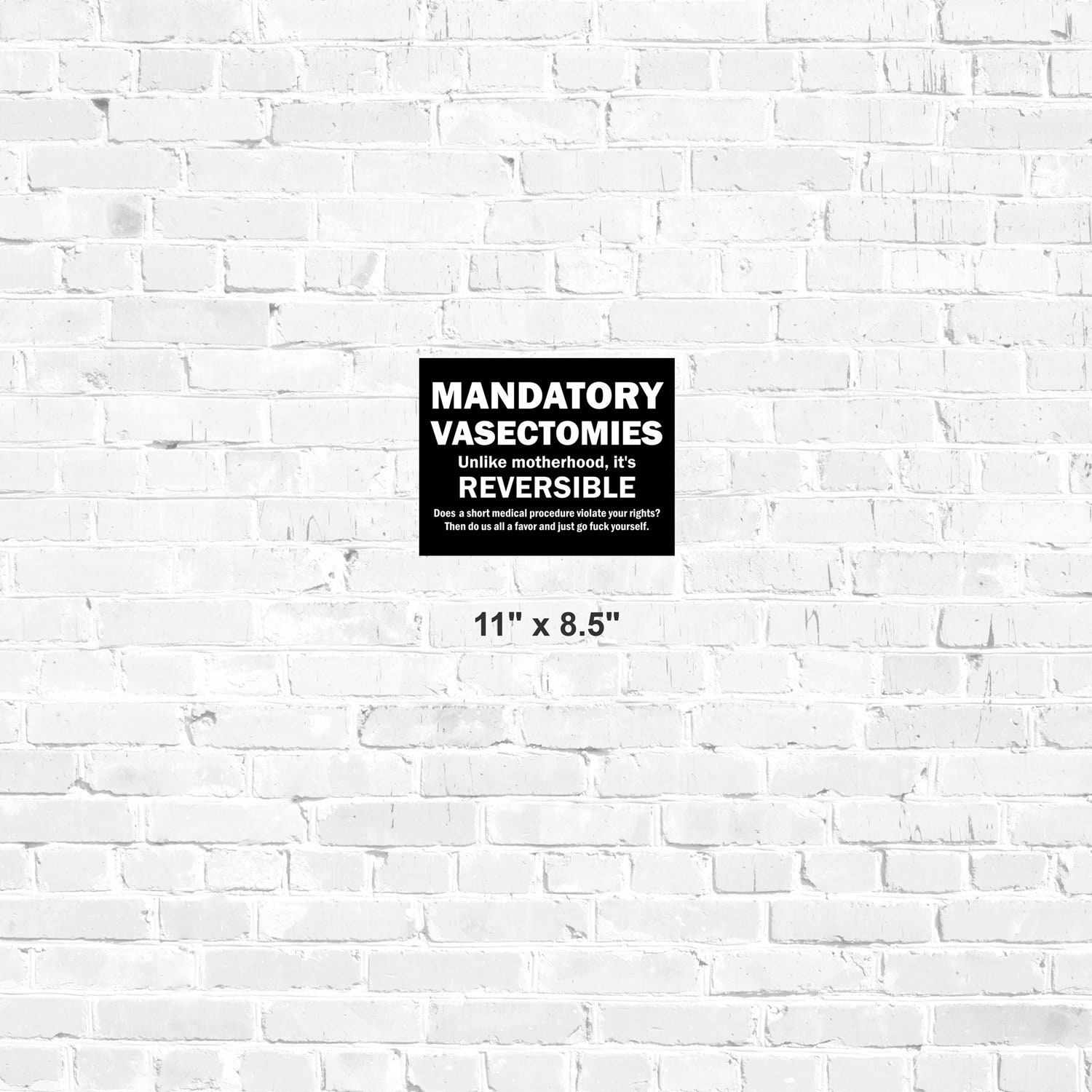 Mandatory Vasectomies PRINTABLE Poster Women's March Roe - Etsy