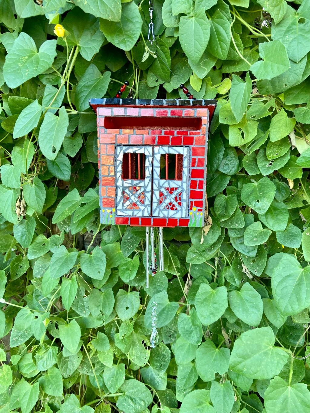 Mosaic Birdhouse Stable, Barn, Wind Chime and Sun Catcher - Etsy