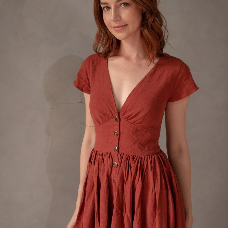 Rust Dress - Etsy