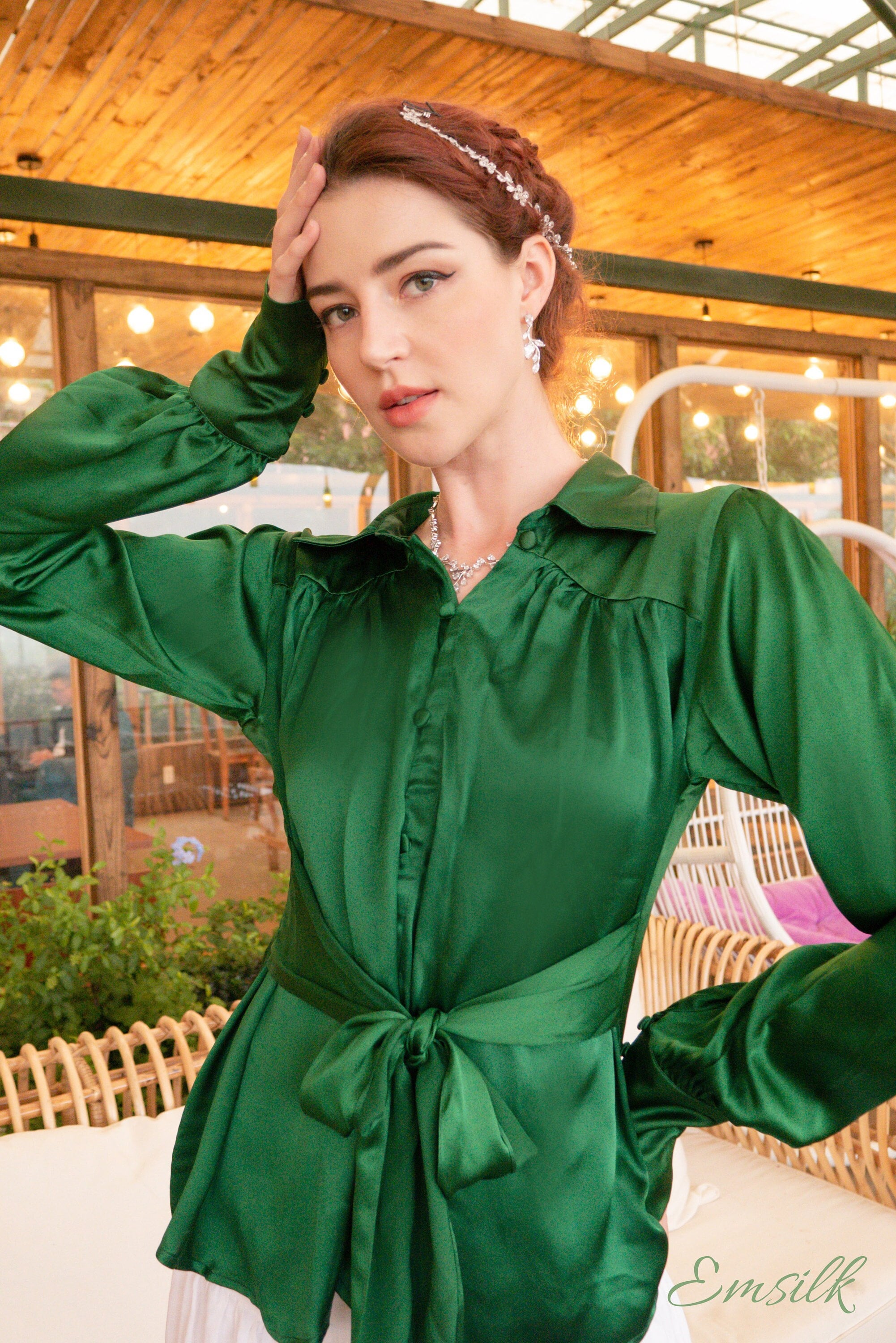 Silk Shirt Green Xl - Etsy Silk Shirt Green Xl - Etsy