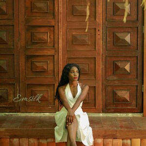 Backless Apron Linen Dress /bridesmaids Linen Dress/summer Dress/washed ...