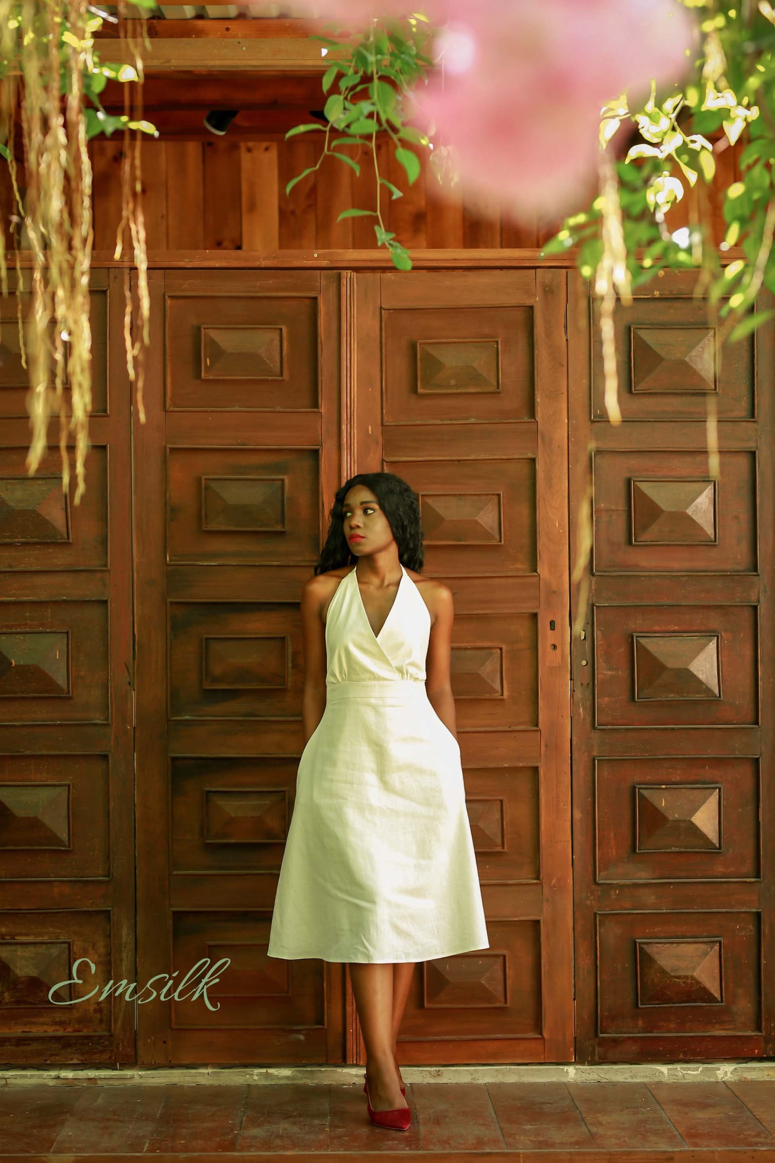 Backless Apron Linen Dress /bridesmaids Linen Dress/summer | Etsy