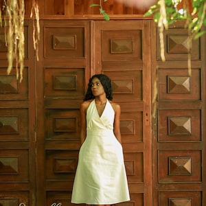 Backless Apron Linen Dress /bridesmaids Linen Dress/summer Dress/washed ...