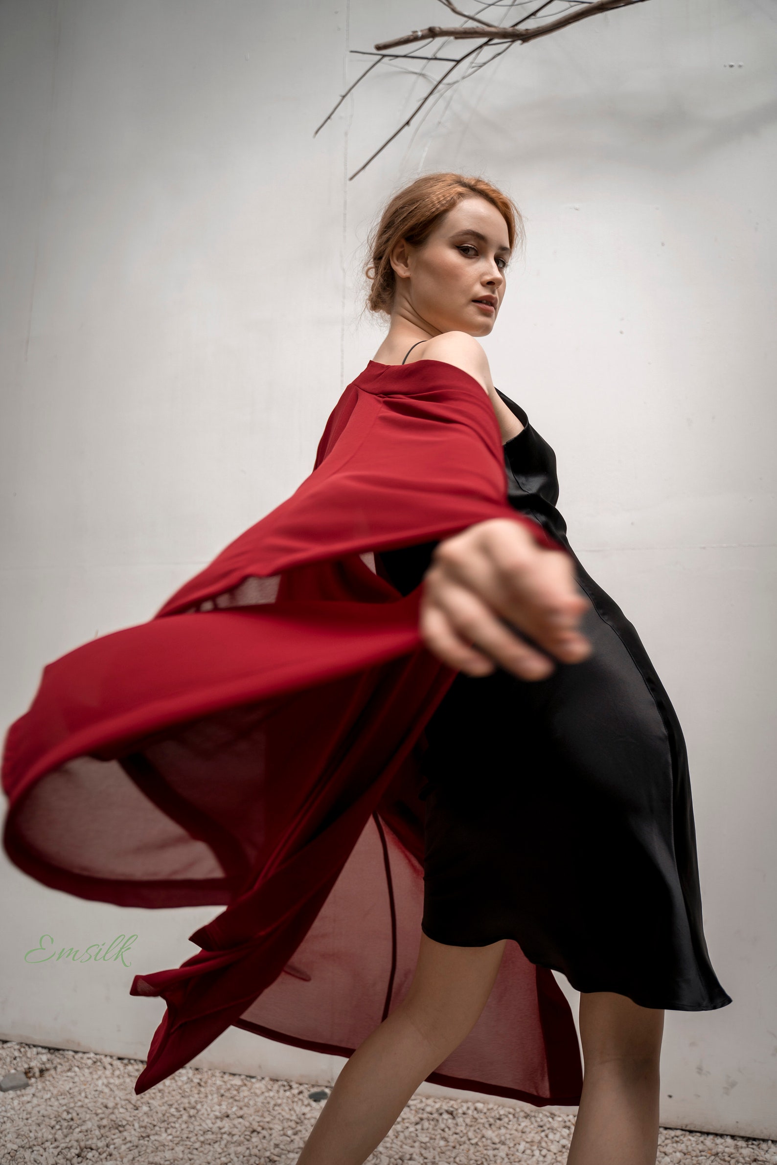 Burgundy Red Chiffon Robe/kimono Robe for Wedding/bridal - Etsy