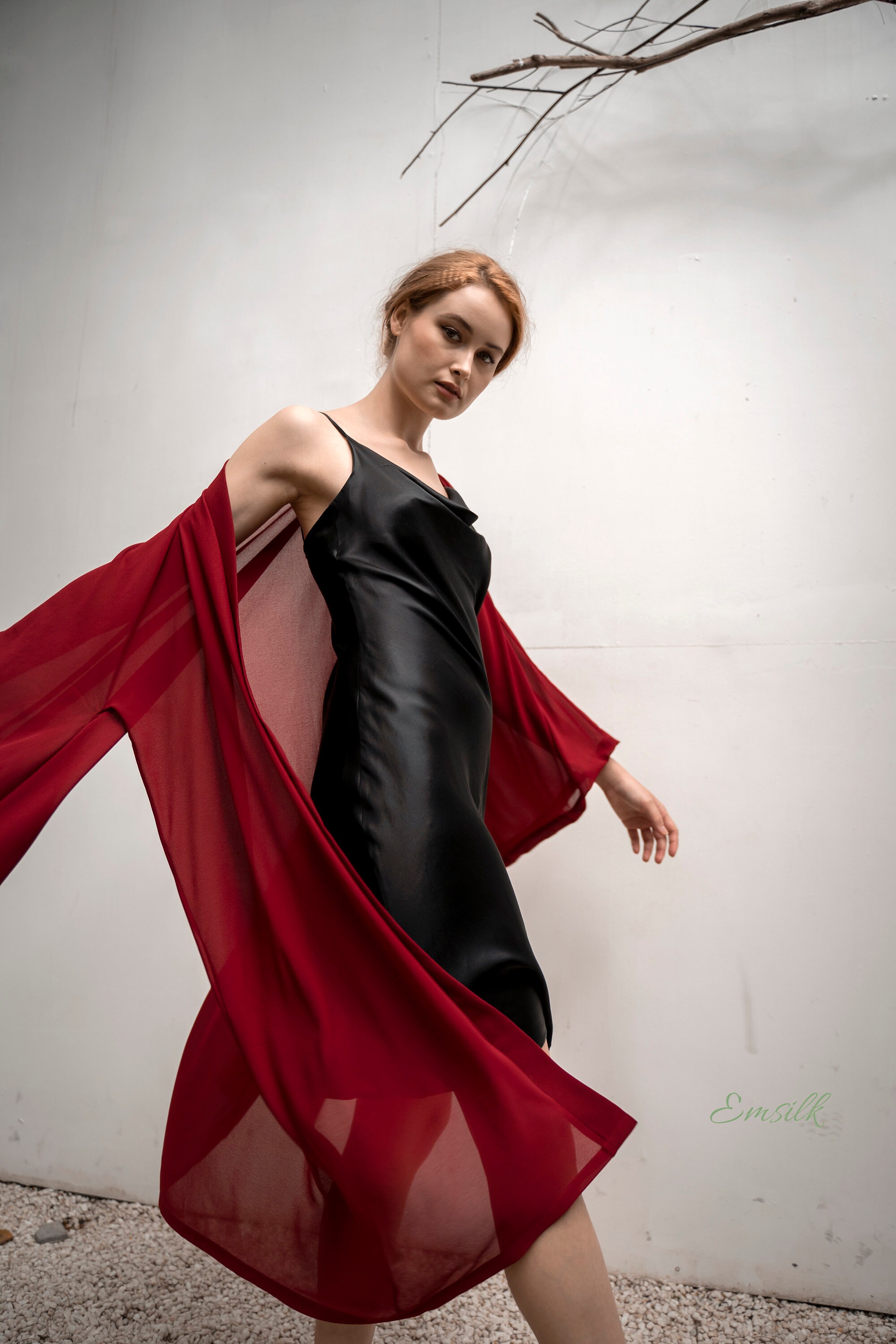 Burgundy Red Chiffon Robe/kimono Robe for Wedding/bridal - Etsy