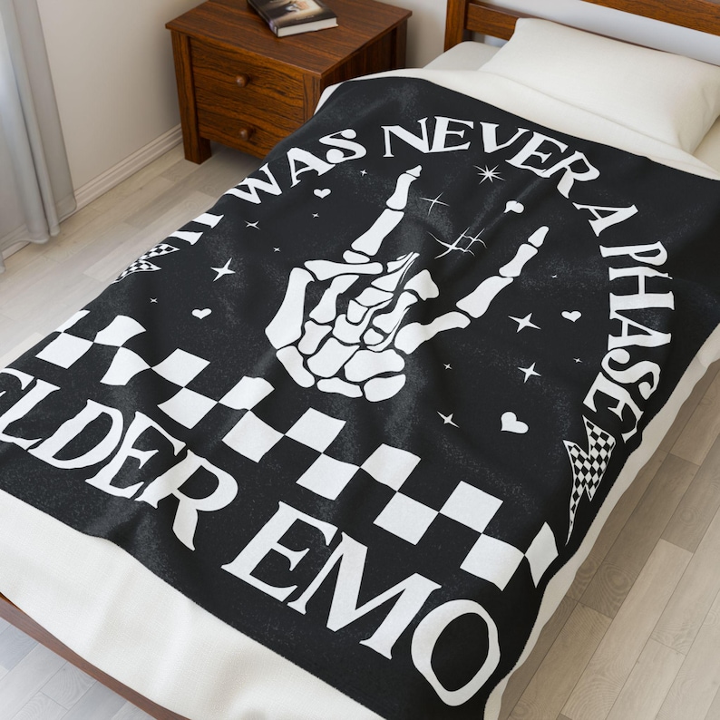 Elder Emo Blanket, It Was Never A Phase Gift for Millennial Emo ...
