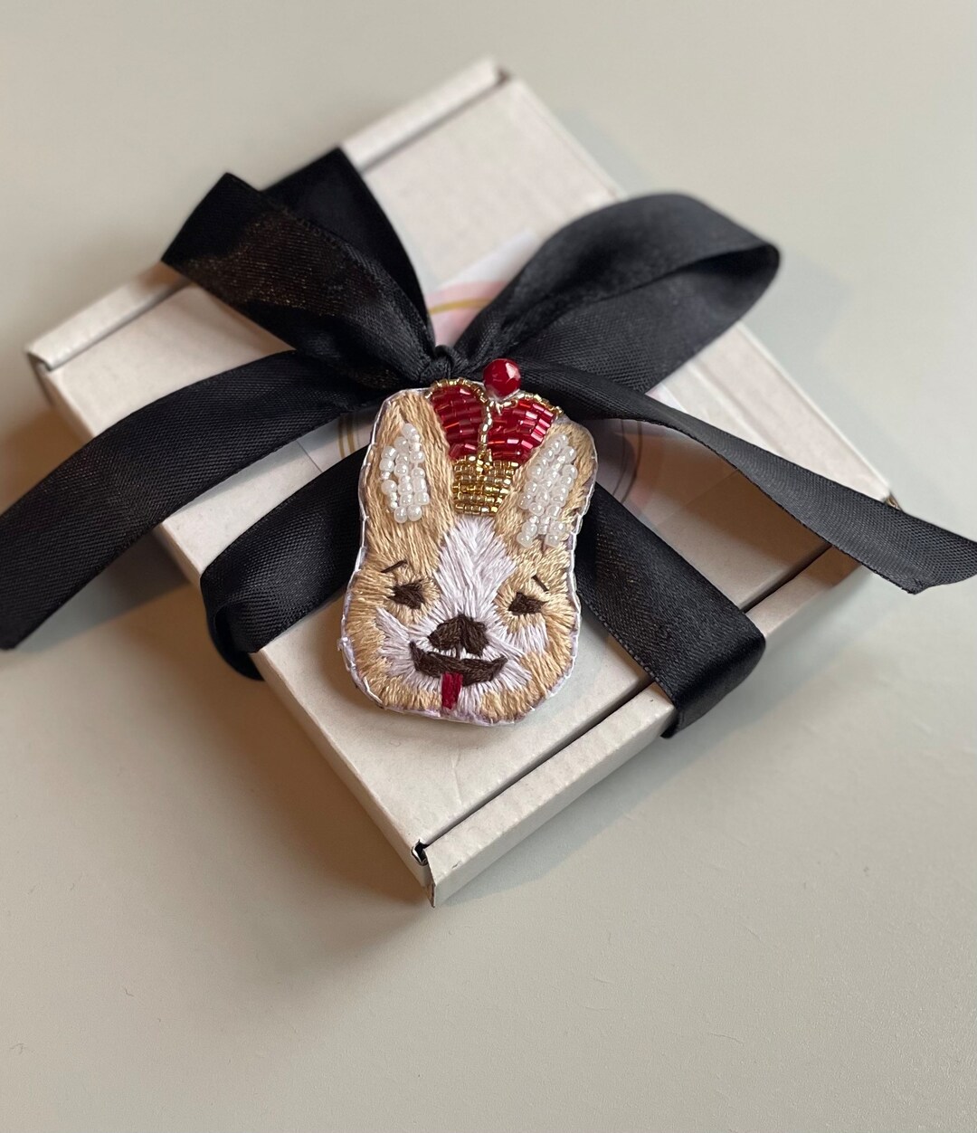 Corgi Brooch Handmade Beaded Embroidered Brooch Pin Dog - Etsy