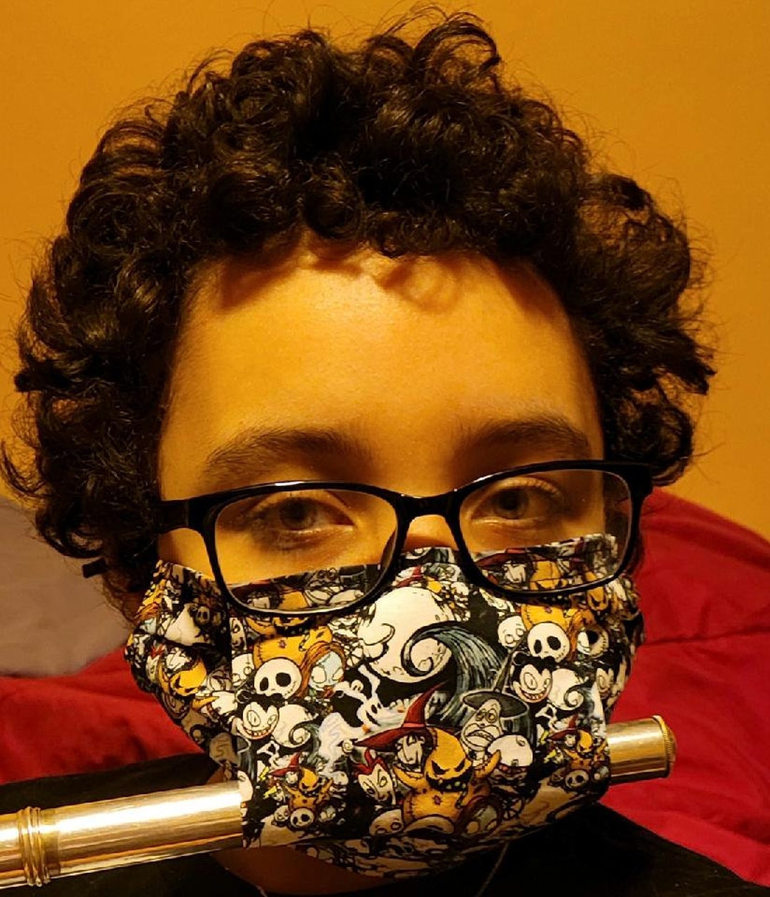 Flute Mask Face Covering, Musical Instrument Mask, Band Face Mask ...