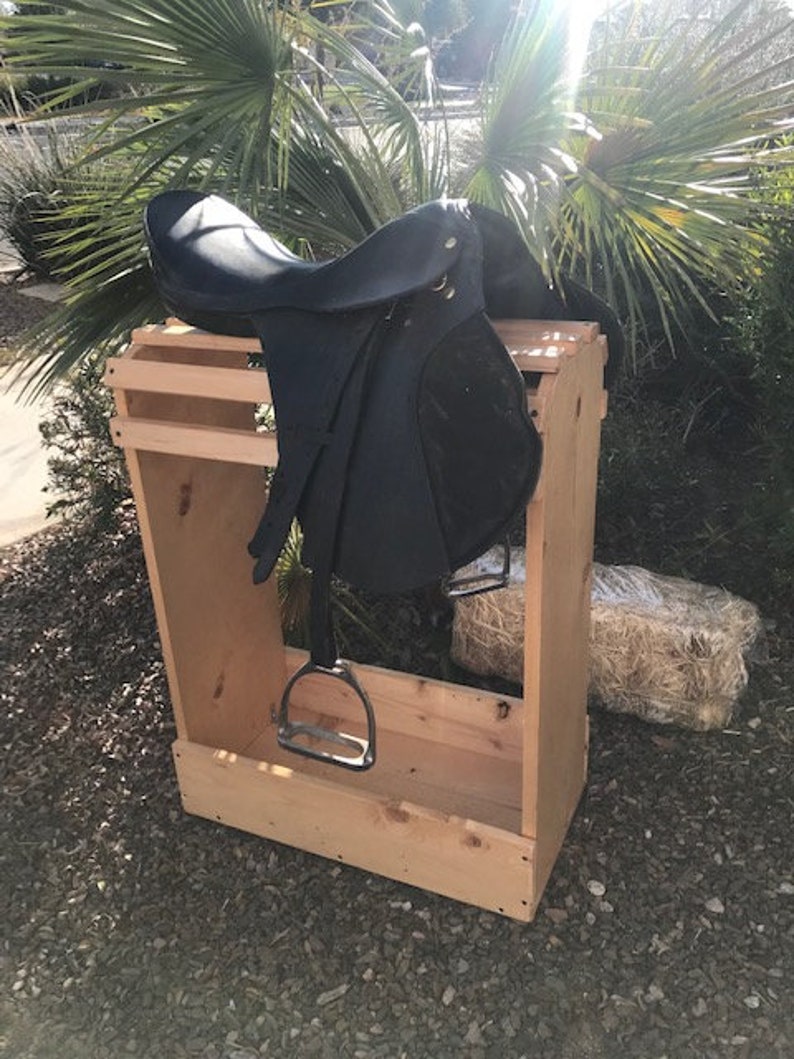 OAK Saddle Stand Rack Display Solid Wood Custom Made Storage Horse ...