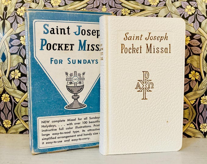 1961 Saint Joseph Pocket Missal - Latin-english Roman Catholic Missal ...