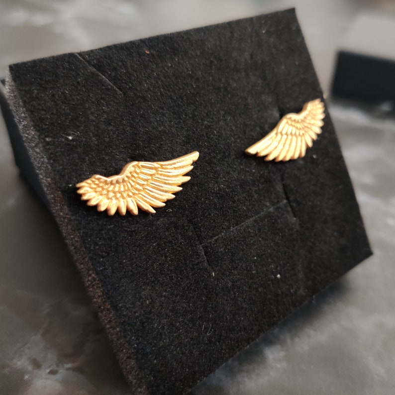 Angel Wings Solid Gold Ear Climber Earrings for Women - Etsy