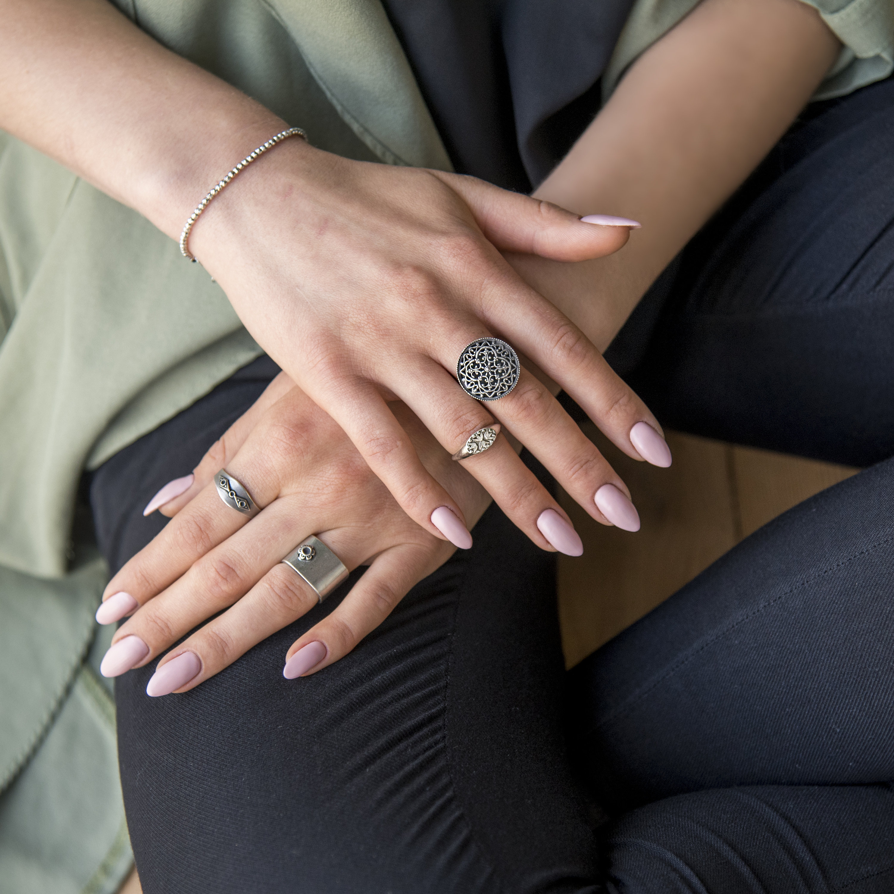 Signet Silver Midi Knuckle Ring | Etsy