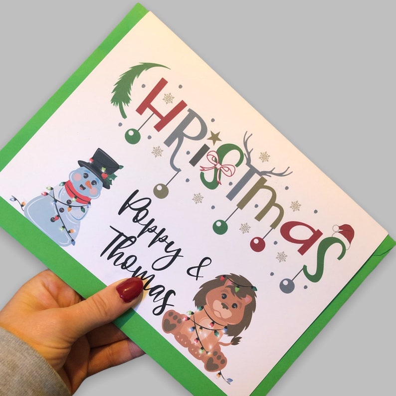 Personalised Reindeer Christmas Card for Kids Personalised - Etsy