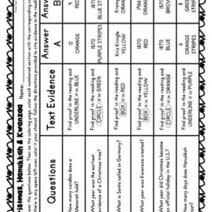 Christmas, Hanukkah & Kwanzaa Color by Number, Reading Passage and Text ...