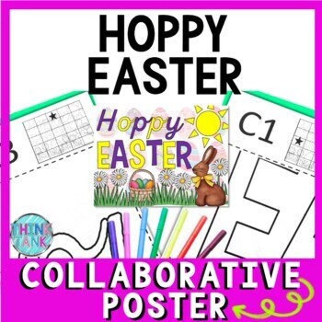Easter Collaborative Poster - Team Work Activity - Hoppy Easter ...