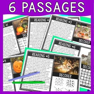 Halloween Around the World Reading Comprehension and Puzzle Escape Room ...