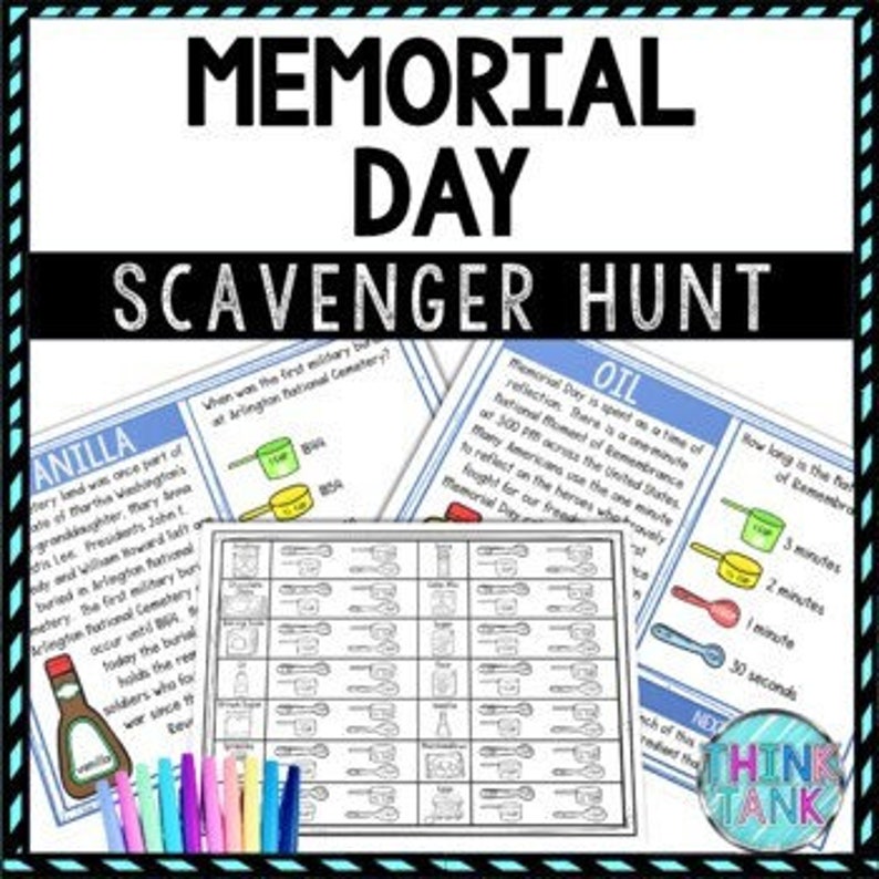 Memorial Day Activity Scavenger Hunt Challenge - Etsy