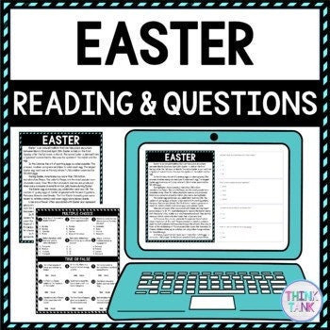 Easter DIGITAL Reading Passage & Questions - Self Grading - Etsy