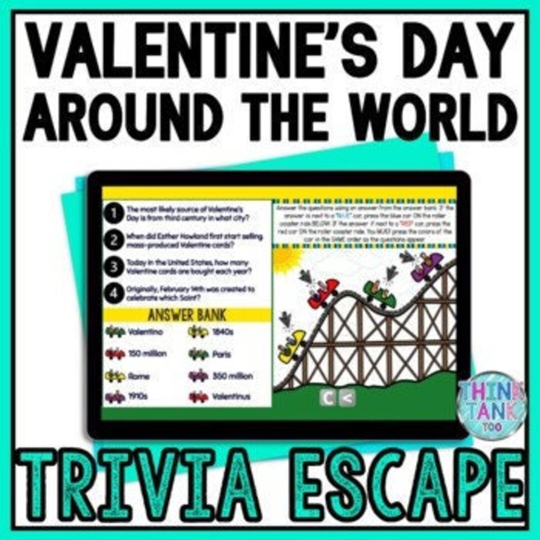 Valentine's Day Interactive Digital Trivia Escape Room - Valentine's ...