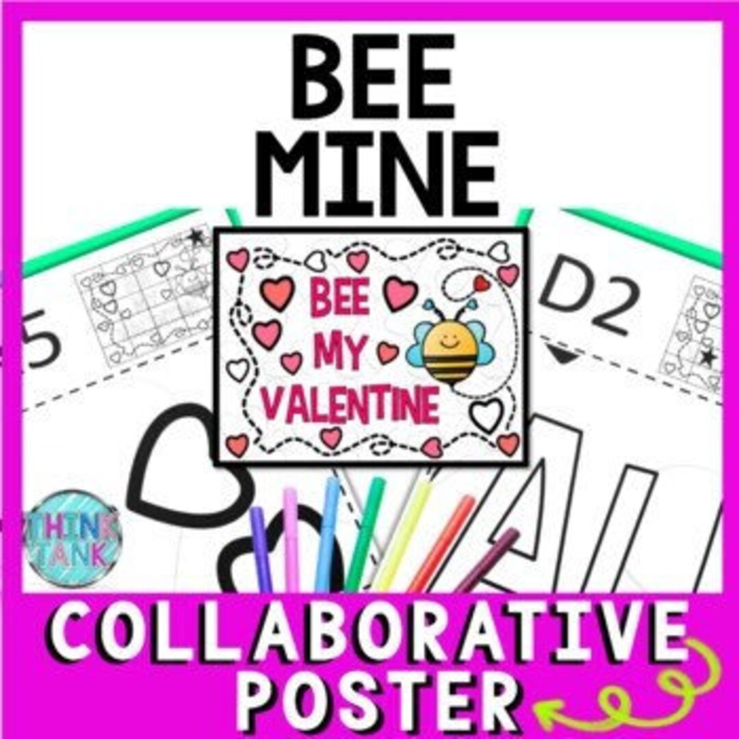 Valentine's Day Collaborative Poster - Bees - Team Work - Bulletin ...