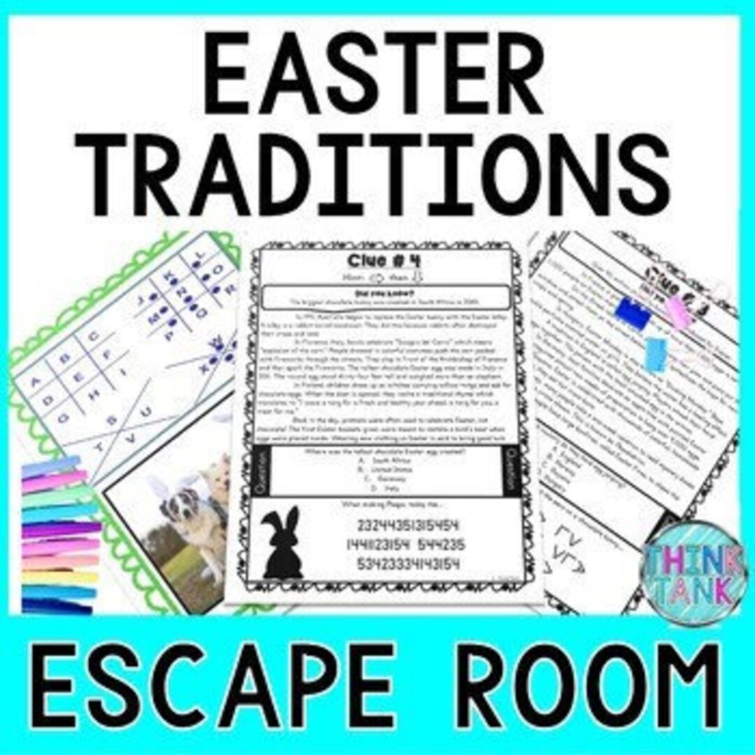 Easter ESCAPE ROOM - Reading Comprehension - Traditions Around the ...