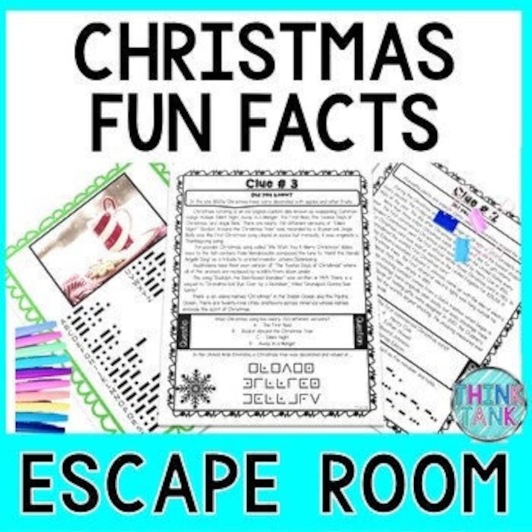 Christmas ESCAPE ROOM - Holiday Activity - Reading Comprehension - Etsy