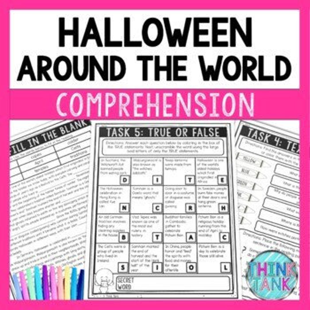 Halloween Around the World Reading Comprehension Challenge - Close ...
