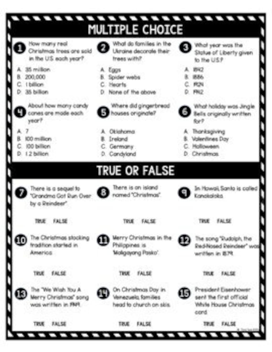 Christmas Fun Facts DIGITAL Reading Passage & Questions - Self Grading ...