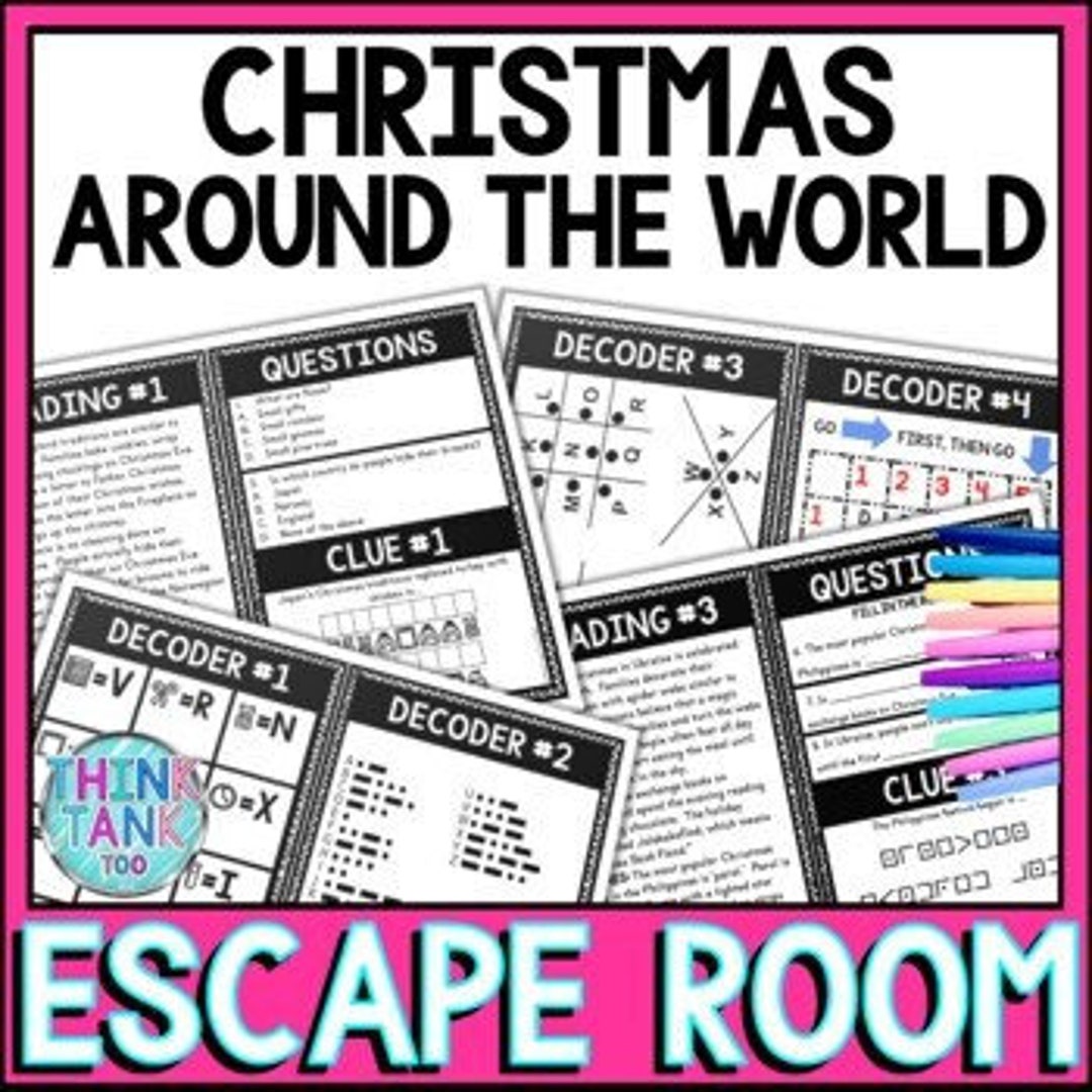 Christmas Around the World Escape Room Activity - Reading Challenge ...