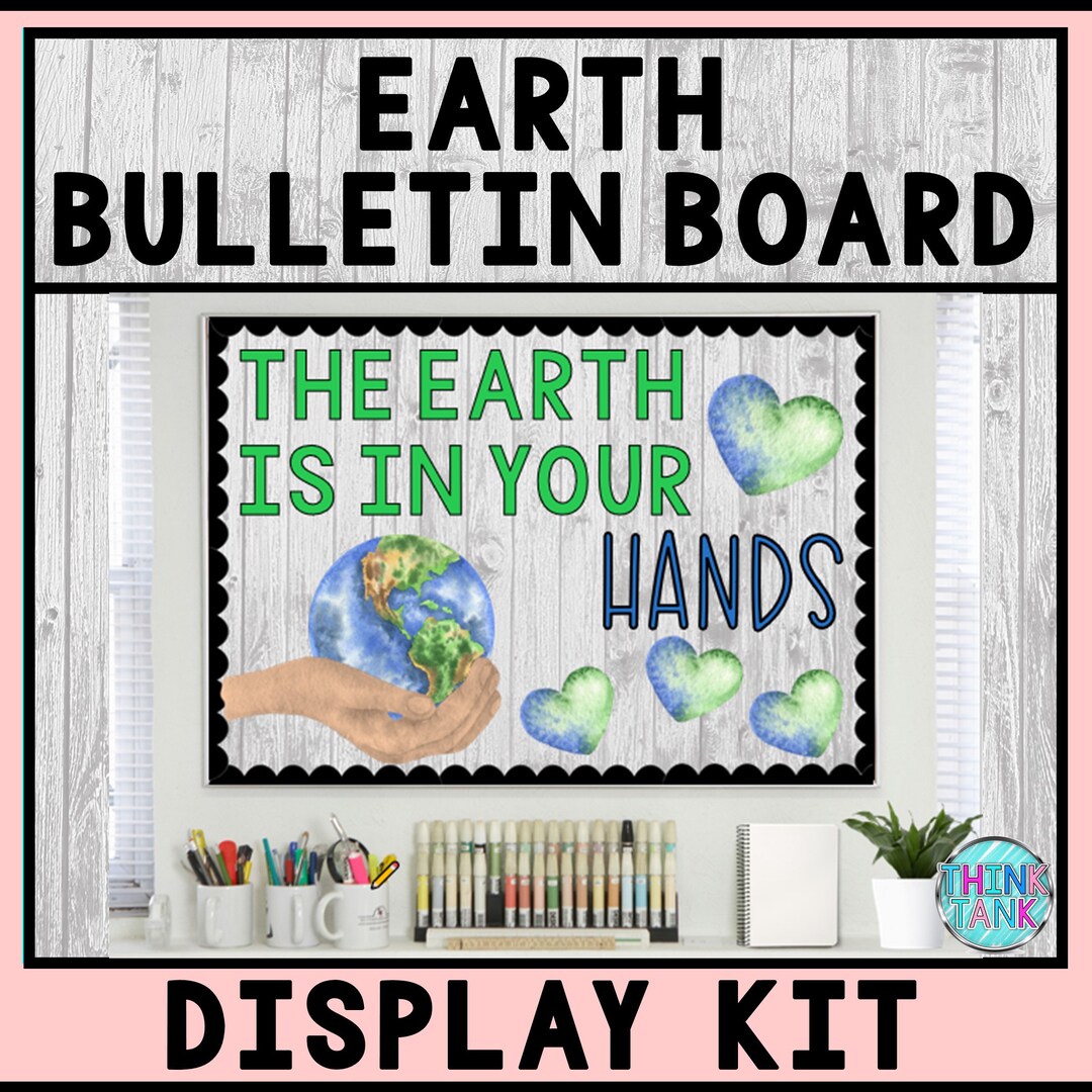 Bulletin Board Display Kit - Printable Teacher Bulletin Board – Earth ...