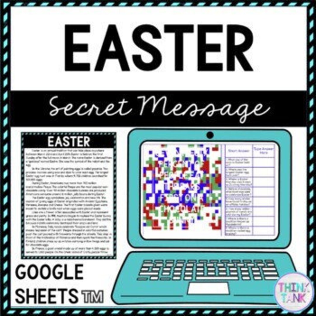 Easter Secret Message Activity for Google Sheets™ | Distance Learning ...