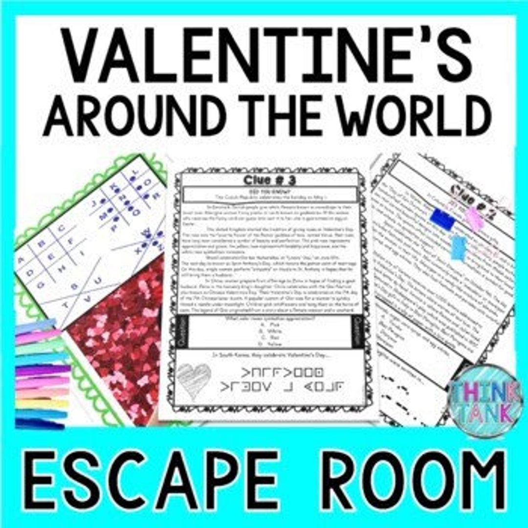 Valentine's Day Around the World ESCAPE ROOM Activity - February 14 ...