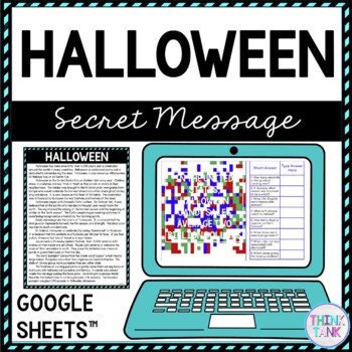 Halloween Secret Message Activity for Google Sheets™ - Etsy