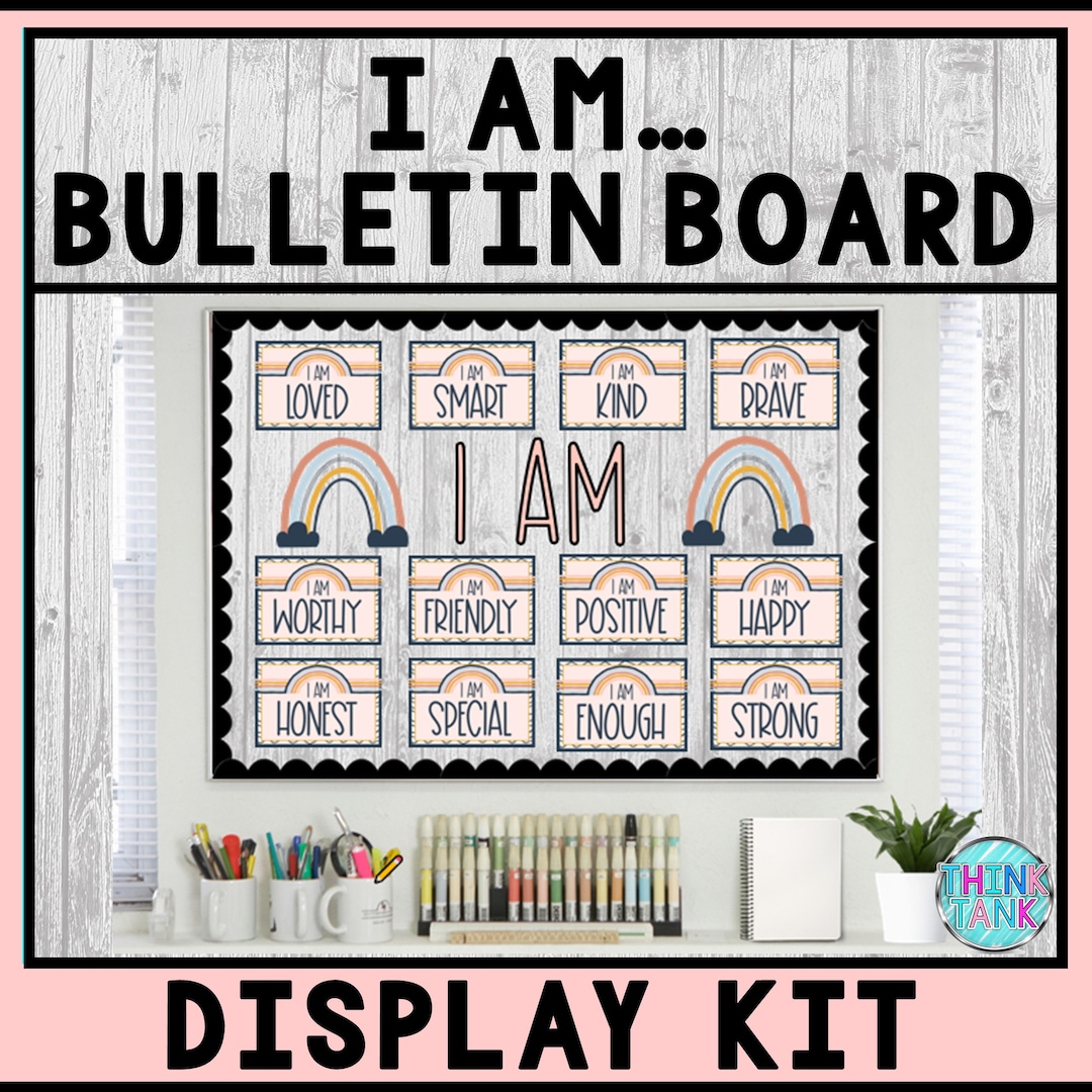 Printable Bulletin Board Display Kit - Teacher Bulletin Board – Boho ...