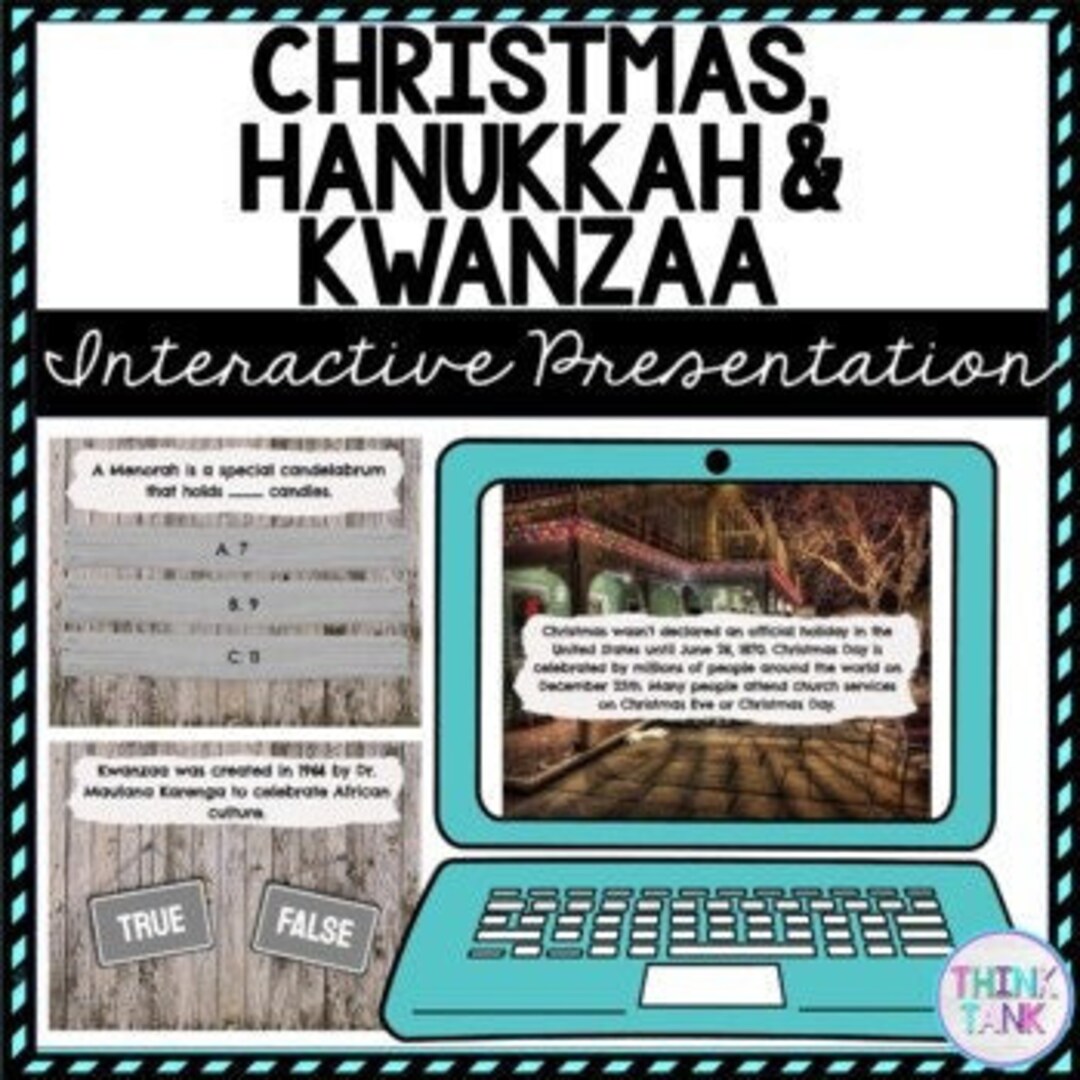 Christmas, Hanukkah & Kwanzaa Interactive Google Slides™ Presentation ...