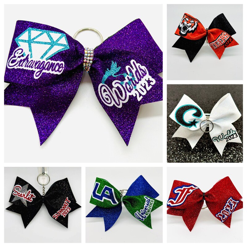 Cheer Bow Key Chain - Etsy
