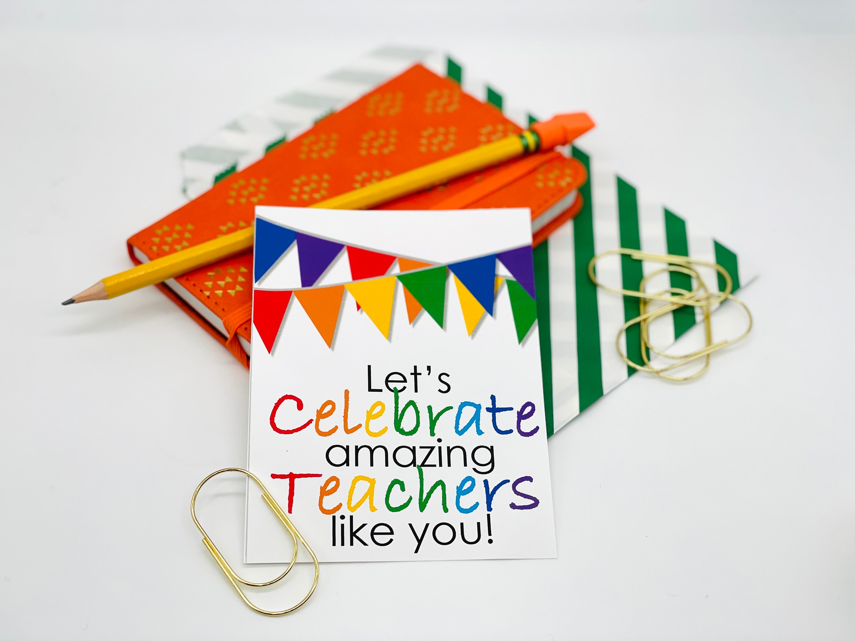 Teacher / School Staff Appreciation Message Cards Tags & - Etsy
