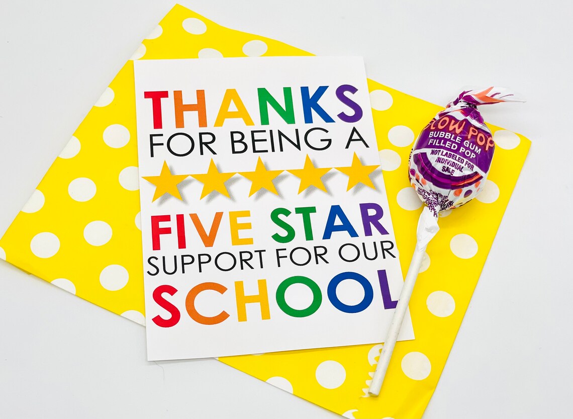 Teacher / School Staff Appreciation Message Cards Tags & - Etsy