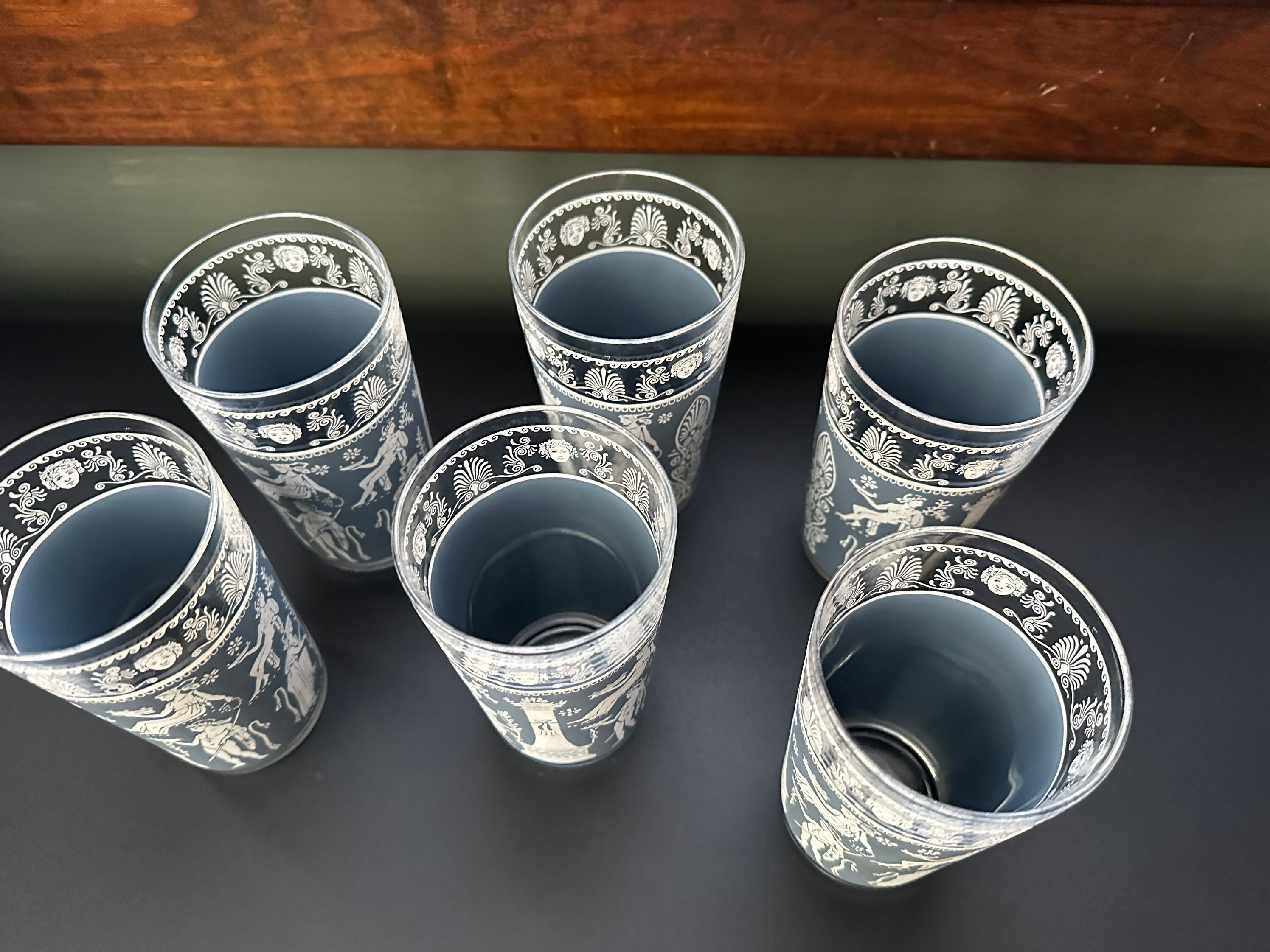 Vintage Greek God Jeanette Glass Hellenic Wedgewood Corinthian Blue Cup ...