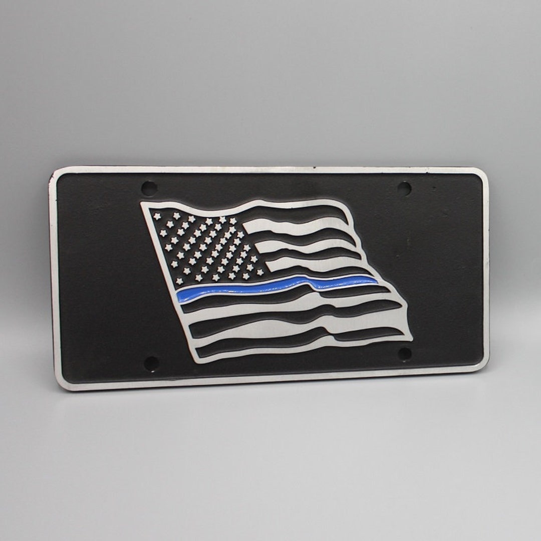 License Plate - Thin Blue Line - Etsy
