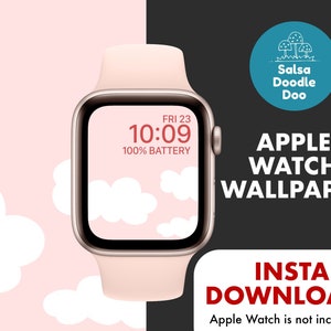 Pink Cloud Iwatch Wallpaper, Pastel Pink Apple Watch Background With ...