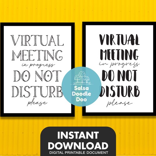 Do Not Disturb Door Sign Printable / Digital Download Work at - Etsy