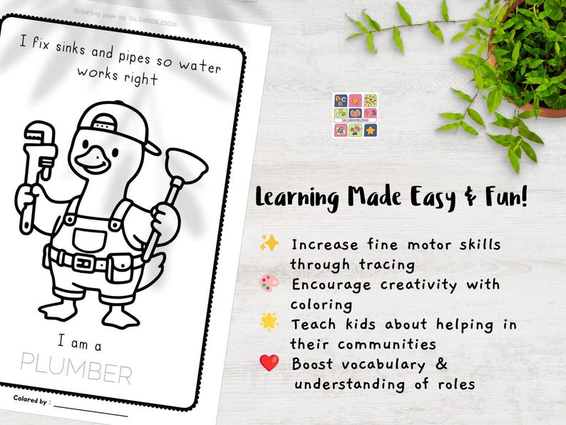 40 Community Helper Silly Goose Coloring Pages Printable for Kids ...
