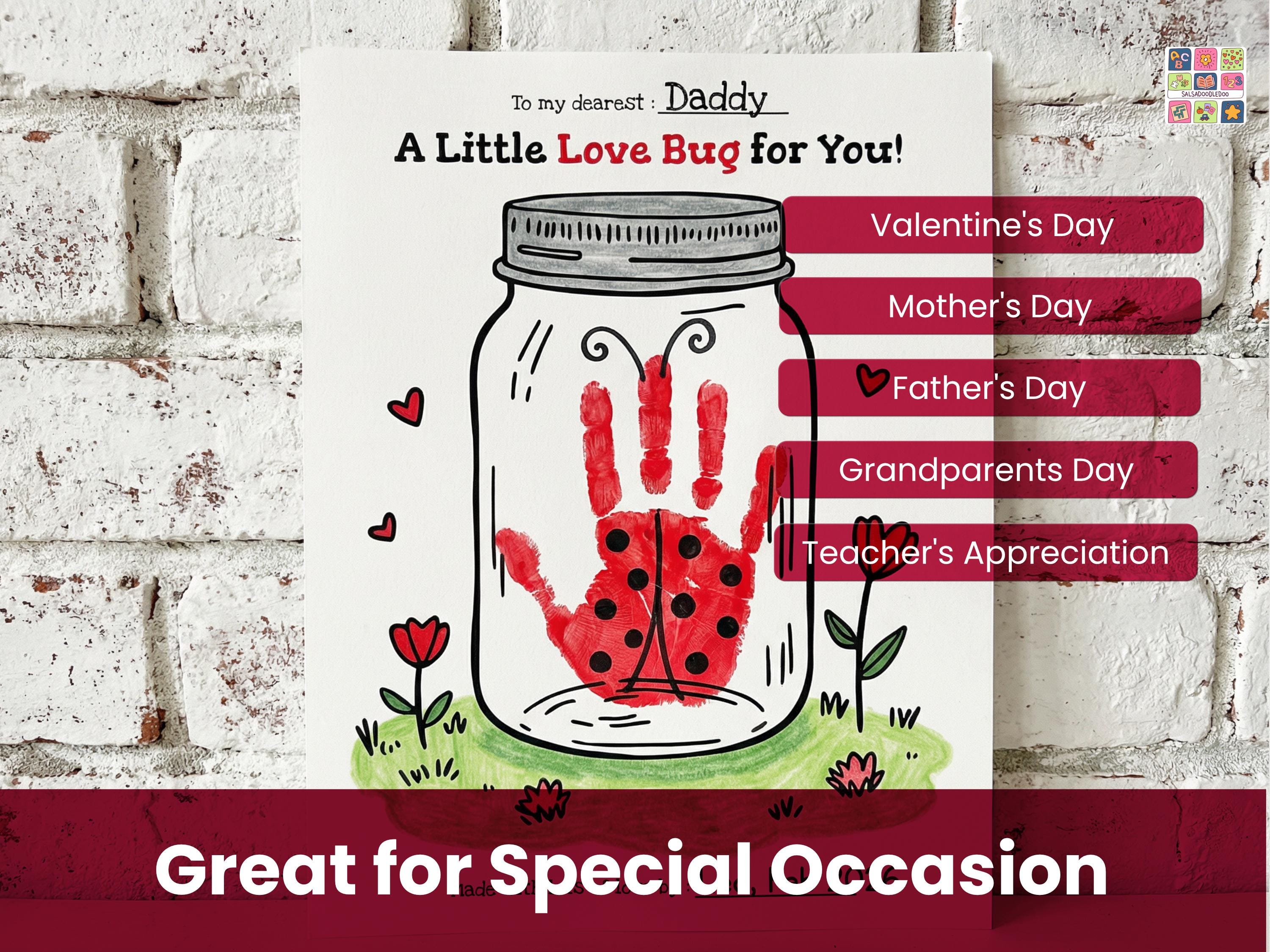 Love Bug Handprint Art Keepsake | Kids Sensory Craft for Mother's Day ...