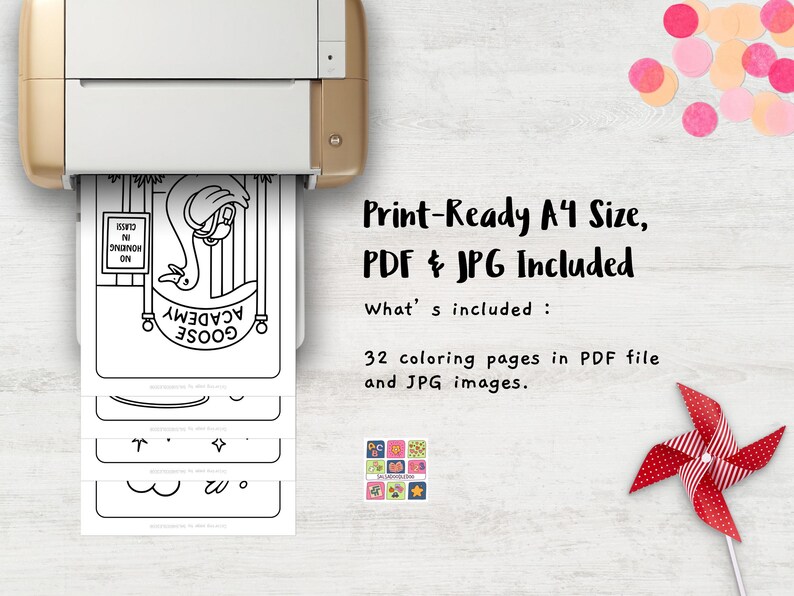 32 Silly Goose Coloring Pages, Printable Coloring Book for Kids, Fun ...