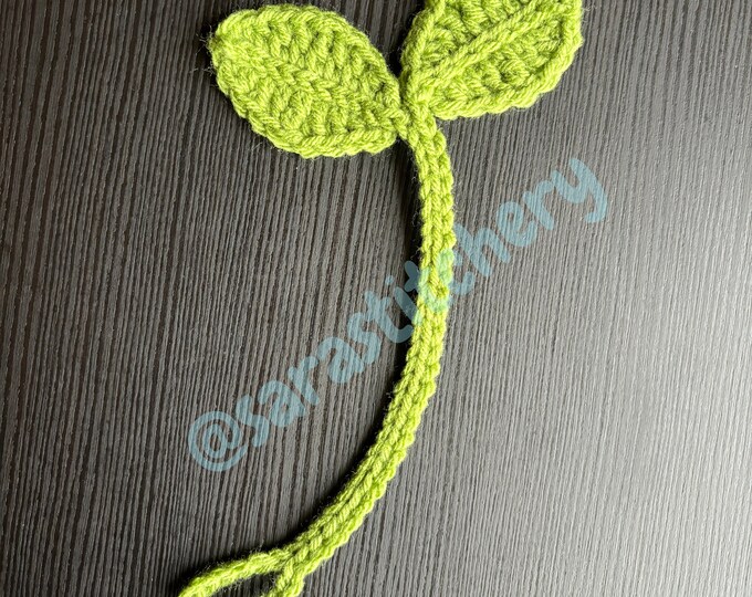 Crochet Sprout Leaf Headphones Accessory / Bookmark Plant - Etsy Canada